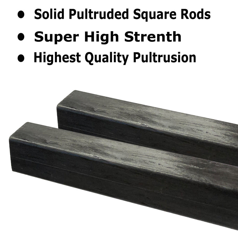 Pultruded Carbon Fiber Square Rods - 1.4mm x 1.4mm x 1000mm - High Str ...