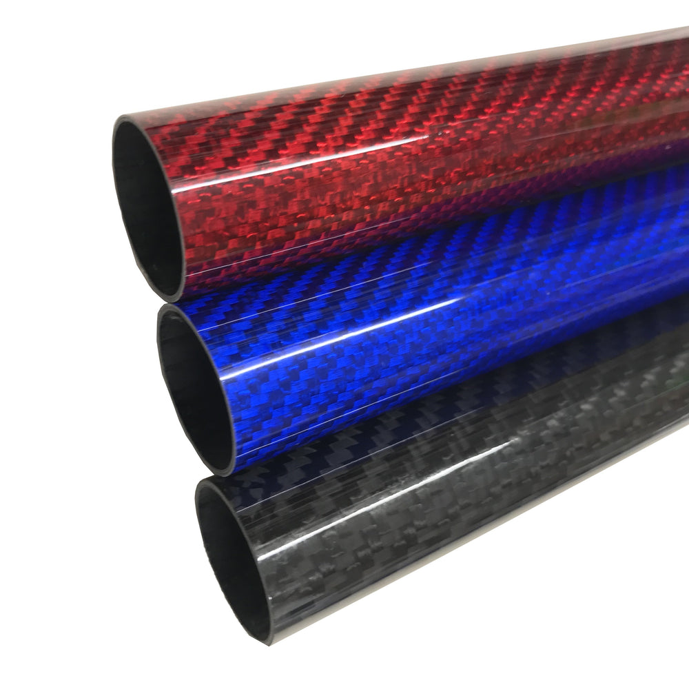 Blue - Carbon Fiber-Kevlar Tube - 16mm x 14mm x 500mm - 3K Roll Wrappe ...